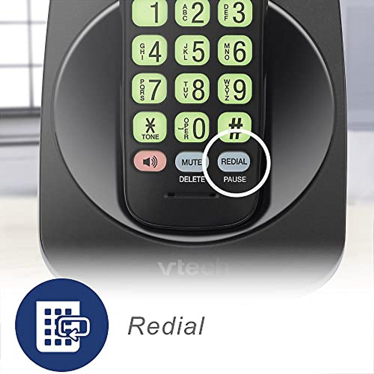 VTECH VG101-21 DECT 6.0 2-Handset Cordless Phone for Home, Blue-White ...