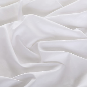 100% Egyptian Cotton Fitted Sheet Full Size White, 600 Thread Count, 8-16" Deep Pocket Sheet, Soft & Elastic Sateen Weave Bottom Sheet for Hotel & Home (White, 1 Pack Fitted Sheet Only, Full)