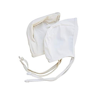 Mali Wear Newborn Baby Cotton Hospital Hat Bonnet Infant Soft Stretchy White Cotton Knit Hat Unisex Natural Baby (2pk White + Ivory, Newborn)