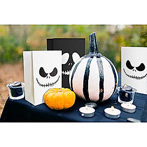 12Pcs Nightmare Before Christmas Gift Bags Party Supplies Christmas Smile Paper Candy Bag Birthday Party Favors for Boys Girls, 2 Patterns