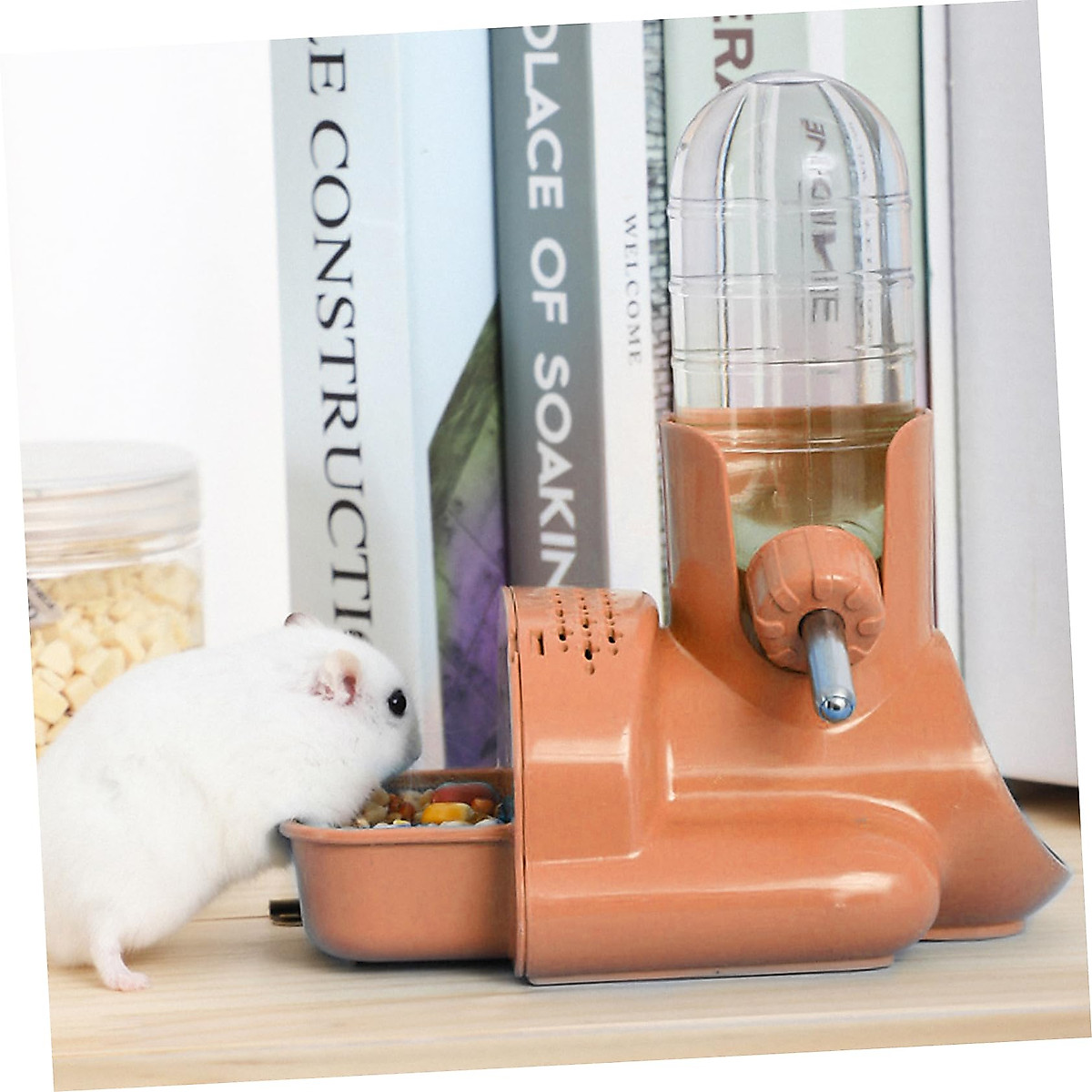 CIYODO Hamster Drinking Fountain Rat Waterers Water Bottles Spout Fresh Water Dispenser Hamster Waterer Bunny Feeder Automatic Pet Feeder Hamster Hideout Water Feeder Vertical Pp