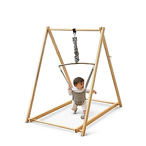 Avenlur Tulip Baby Bouncer - Foldable Baby Jumper with Stand - Self Standing Baby Bouncer and Swing Set for Children 6 Months to 3 Years - Baby Bouncer Seat (Gray)