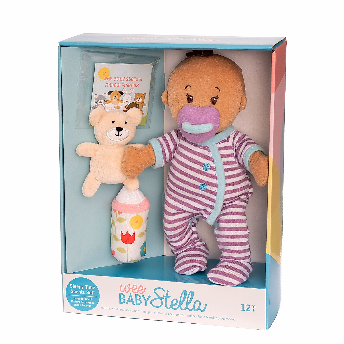 Manhattan Toy Wee Baby Stella Beige Sleepy Times Scent 12" Soft Baby Doll Set