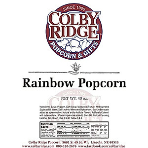 Colby Ridge 8 Gal. (128 Cups) Popcorn Sampler White, Caramel, Cheese, and Rainbow Popped Popcorn