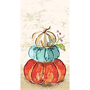 Paper Hand Towels for Bathroom Decor, Farmhouse Decor Fingertip Towels, Fall Decor Guest Towels Disposable, Decorative Paper Napkins, Pumpkin Decor Pak 30