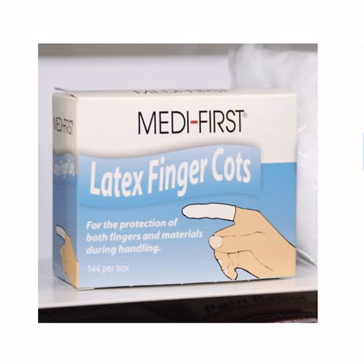 Medi-First Latex Finger Cots, Natural, Medium, 144 Count, (2 PACK)