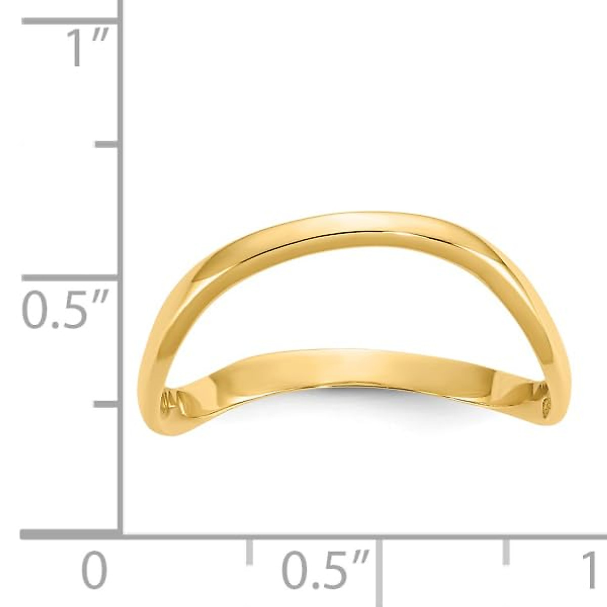 IceCarats 14K Yellow Gold Wave Thumb Statement Ring Size 9