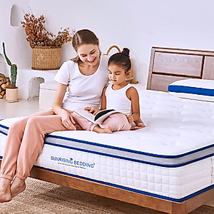 California King Mattress Latex Mattress, 8 Inch Hybrid Mattress in a Box with Gel Memory Foam, Natural Mattress Individually Wrapped Pocket Coils Mattress, Pressure Relief, Medium Firm Support
