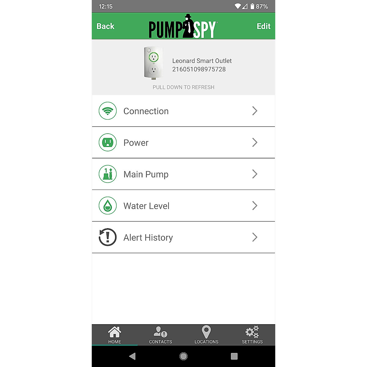 PumpSpy WiFi Sump Pump Smart Outlet with Sump Pump Water Level Sensor, 24/7Monitoring & Alerts, Works with any 120V Sump Pump, Has Additional Outlet for Backup System For Sump Pump, White