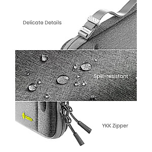 tomtoc Slim Carrying Case for Nintendo Switch / OLED Model, Protective Switch Sleeve with 10 Game Cartridges, Hard Portable Travel Carry Case, with Original Patent and Military Grade Protection, Gray