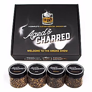 Save 10% on Cocktail Smoker Kit with Torch and Wood Chips Bold Bundle for Whiskey and Bourbon (Butane Not Included) - Smoke Lid, an Old Fashioned Drink Smoker Kit and Whiskey Smoker Infuser Ki