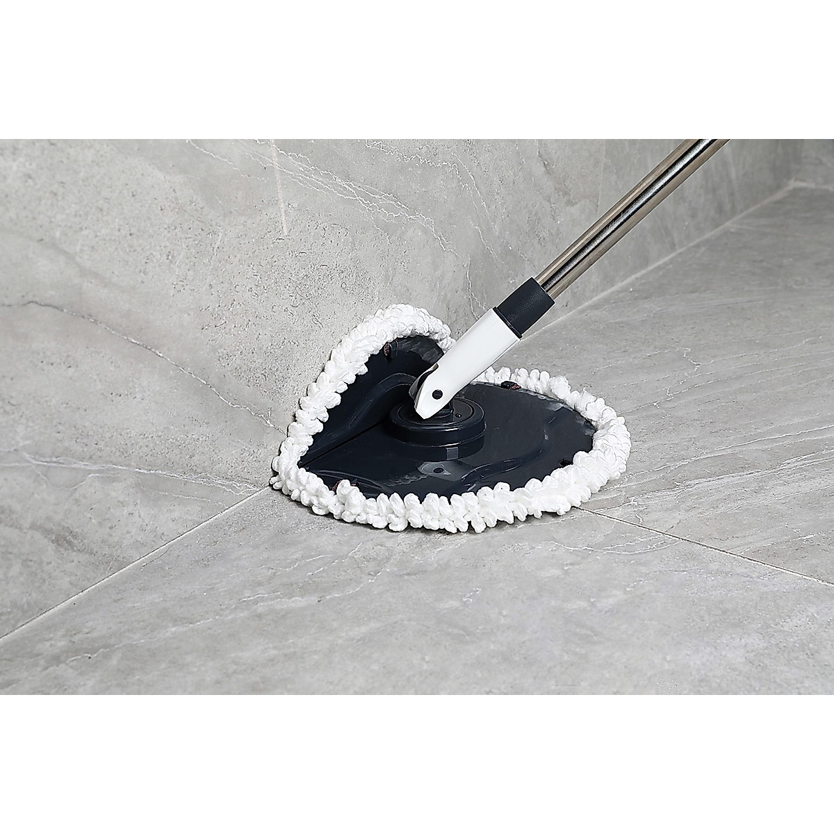 Medallion Grand Cleaning Spin mop and Bucket Set Spin with Microfiber Gray