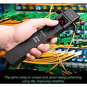 Metal Material Komshine KFI-35 Fiber Optic Identifier Break Checker Get Fast 800-1700nm with 4 Adapters