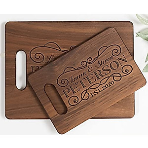 Personalized Mr and Mrs Cutting Board Wedding Gift for Couple Custom Engraved Cutting Board