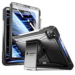 ZtotopCases for iPad Pro 11 Case 4th/3rd/2nd Generation 2022/2021/2020 with Pencil Holder, Full Body Protective Rugged Cover with Built-in Screen for iPad Pro 11 Inch iPad Case 4th/3rd/2nd Gen, Black
