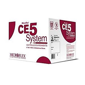 Microflex CE5-755-S Nitrile CE5 Gloves, 12" Large Cuff, Small (Pack of 1000)
