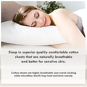 Pizuna Pure 100% Cotton Pillow Cases Queen Size Set of 2 Ginger Brown, Luxurious 400 Thread Count Long Staple Cotton Sateen with Stylish 4" Hem (Combed Ginger Brown Cotton Pillow Cases Queen)