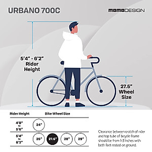 MOMODESIGN Hybrid Bike Shimano 21 speeds with Disc Brake, 700C Anti-Puncture Wheels