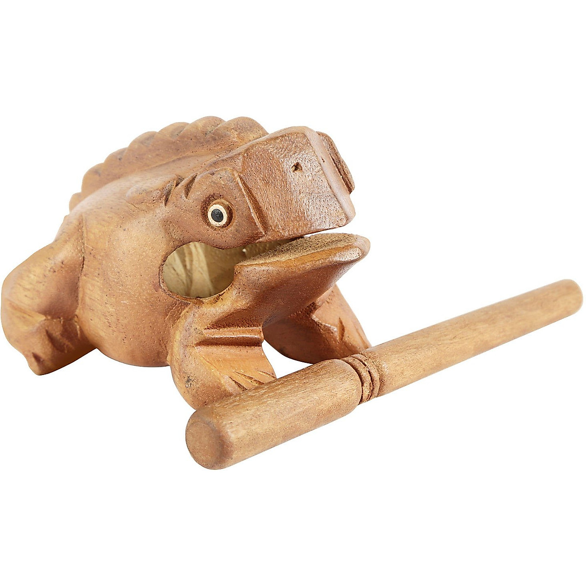 GPCT [Wooden Frog Croak Guiro Toy. 4 Inch Medium Size, Sophisticated Craftsmanship, Croaking [Loud Sound] Frog Percussion Instrument- (Mango Wood)