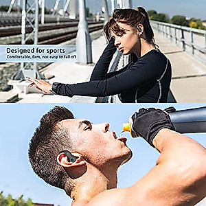 XUX Wireless Earbuds Bluetooth 5.2 Headphones Bluetooth Headphones 4-Mics Clear Call 30H Playtime with Earhooks Sweatproof Waterproof in Ear Earphones for iPhone Android Sports Running Workout Gaming