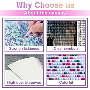 Treff Diamond Painting Kits for Adults Beginners Angel Wings5D Round Full Drill Diamond Art Kits Diamond Painting Kits Picture 12x16 inches