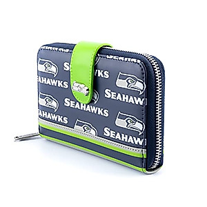 Loungefly NFL: Seattle Seahawks Logo All Over Print Wallet