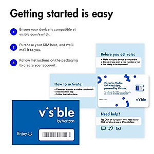 Visible Wireless BYOD SIM Card | Choose Your Unlimited Data Prepaid Cell Plan