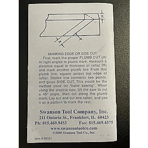 Swanson Tool P0110 Little Blue Book of Instructions For Roof & Stairway Layout