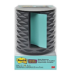 Post-it Note Dispenser, Vertical, Black with Grey (ABS-330-B)