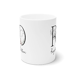 PaulDesignGifts Registered Dietitian Mug - Rd Gifts Alphabet Letter Monogram Flower Coffee Gift For Graduation Appreciation Cup Birthday Christmas 11oz, White