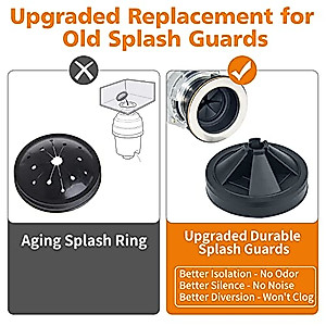 Garbage Disposal Splash Guard Collar Sink Baffle, Food Waste Disposer Parts Accessories, 3-1/8 Inch Multi-function Drain Plugs for Garbage Disposals