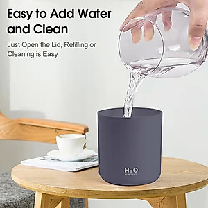 Mini Humidifiers, Cool Mist Humidifier USB Personal Desktop Humidifier with Colorful Night Light, Auto Shut-Off, 2 Mist Modes, Super Quiet (navy)