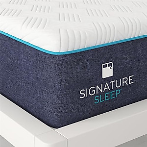Signature Sleep Bliss 10 Inch Charcoal Cool Gel Memory Foam Mattress-in-a-Box, Medium, Certipur-US and Oeko-TEX, Twin
