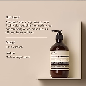 Aesop Geranium Leaf Body Balm -Skin Softening Rich Blend of Nourishing Nut Oils, Geranium Leaf and Citrus Extracts - 16.5 oz