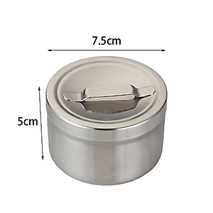 YWMJZEU Stainless Steel Medical Jar Unguent Holder Gauze Container Professional Cotton