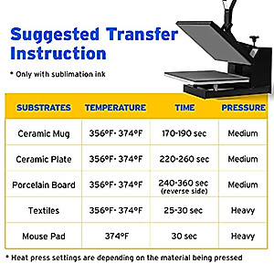 Printers Jack Sublimation Paper 13 x 19 inches 100 Sheets 120gsm, Compatible with Epson & Sawgrass Inkjet Printer with Sublimation Ink Heat Transfer Paper Sublimation for T-shirts Mugs Light Fabric
