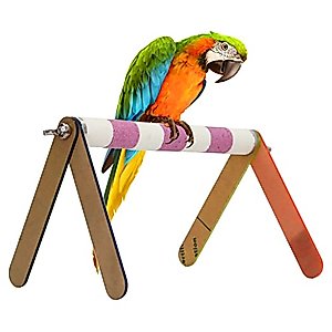 Bird Training Stand Pet Bird Perches Pet Training Perch Colorful Acrylic Sheet Rough Surfaced Corundum Desktop Parakeets Training Stand for Parakeets s Pet Birds