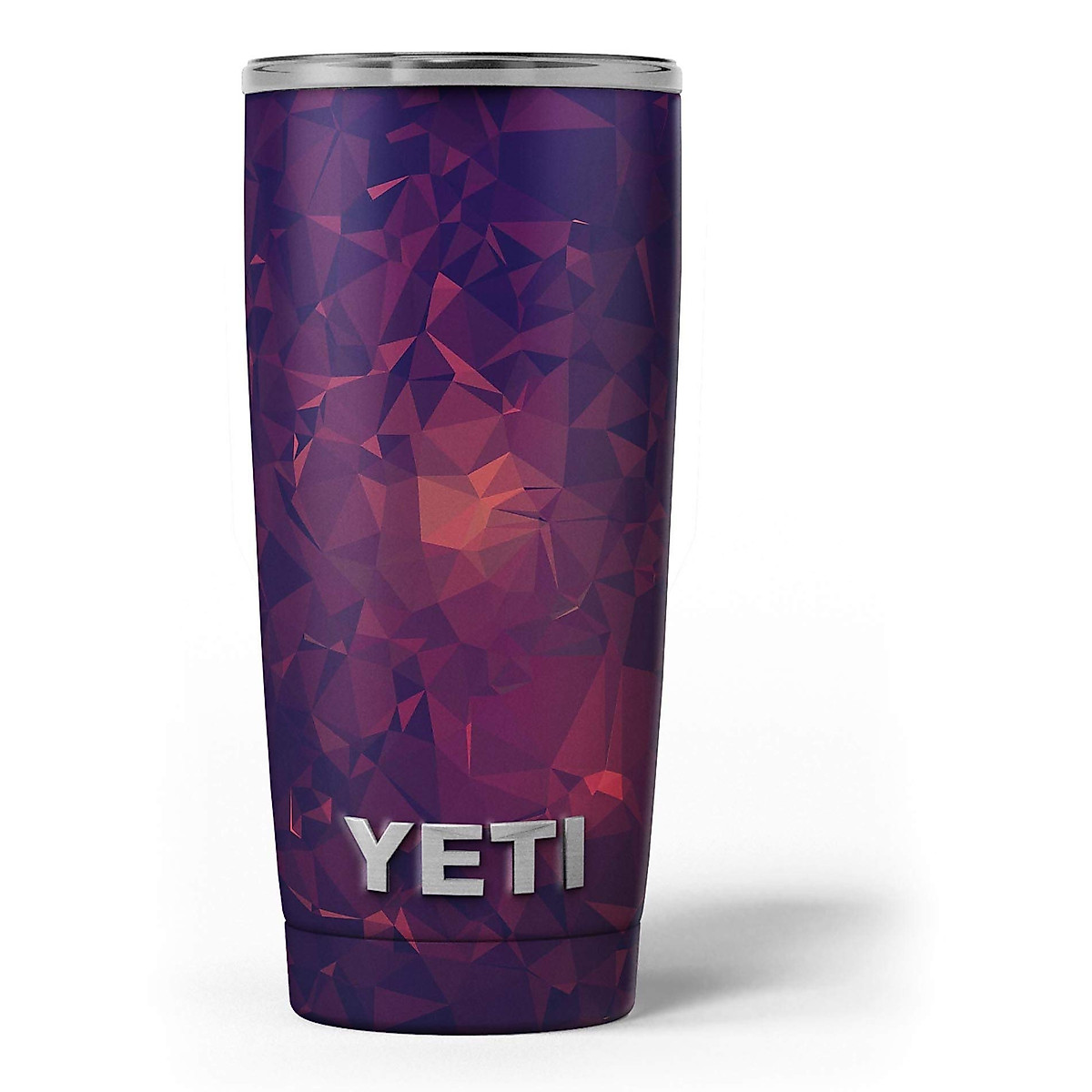 Design Skinz Red and Purple Geometric Triangles - Skin Decal Vinyl Wrap Kit Compatible with The Yeti Rambler Cooler Tumbler Cups