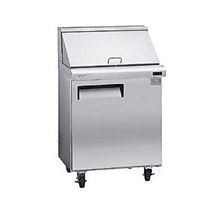 Kelvinator KCMT27.12 27" Single Door Mega Top Prep Table, 12 Pans, 6 cu. ft.