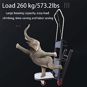 XQZMZSCP Electric Crawler Stair Climber,Powered Stair Climbing Hand Trucks Cart,Portable Electric Stair Climbing Trolley,with Crawler Track (48V42AH)