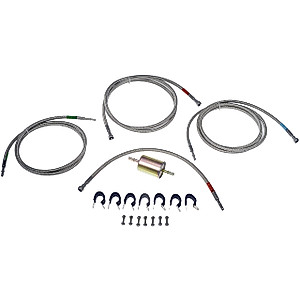 Dorman 819-840 Flexible Stainless Steel Braided Fuel Line Compatible with Select Chevrolet / GMC Models (OE FIX)