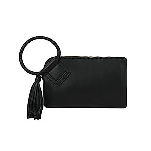 Clutch Wristlet Evening Bags Purse Wallet For Women, Vegan Leather by Metro Muse (Black) Small
