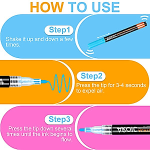 AROIC 36 Pack Acrylic Paint Pens——Writing on Any Material, Rock, Ceramics, Glass, Wood and More, Used for DIY Craft.