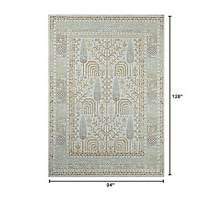 Momeni Isabella Polyester Traditional Indoor Area Rug, Ivory, 7'10" X 10'6"