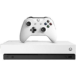 Microsoft Xbox One X Console 1TB HDD Console with Wireless Controller Xbox One X Enhanced, HDR, Native 4K, Ultra HD White (Renewed)