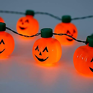 Aodaer 3 Pack LED Light Up Halloween Pumpkin Lantern Necklace for Holiday Halloween Party Favors
