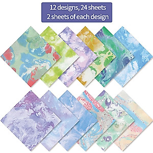 6x6” 160gsm cardstock Single Sided Scrapbooking 24 Paper Pad vintage decoupage scrapbook kit patterned paper junk journal supplies journaling supply scrap paper crafting Halo Staining