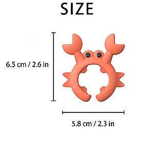 Crab Spoon Holder,Creative Crab Shaped Silicone Spatula Rack,Universal Crab Silicone Spatula Holder Anti-overflow Clip,Multifunctional Spatula Holder Anti Scalding Overflow Kitchen Gadgets (Red 4)
