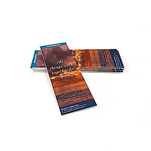 Christian Bookmark with Bible Verse, Pack of 25, Assurance Themed, All Things Work Together for Good, Romans 8:28