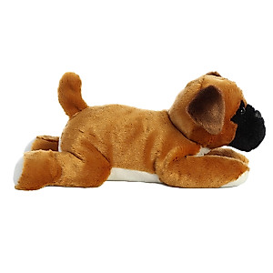 Aurora® Adorable Flopsie™ Chad Boxer™ Stuffed Animal - Playful Ease - Timeless Companions - Brown 12 Inches